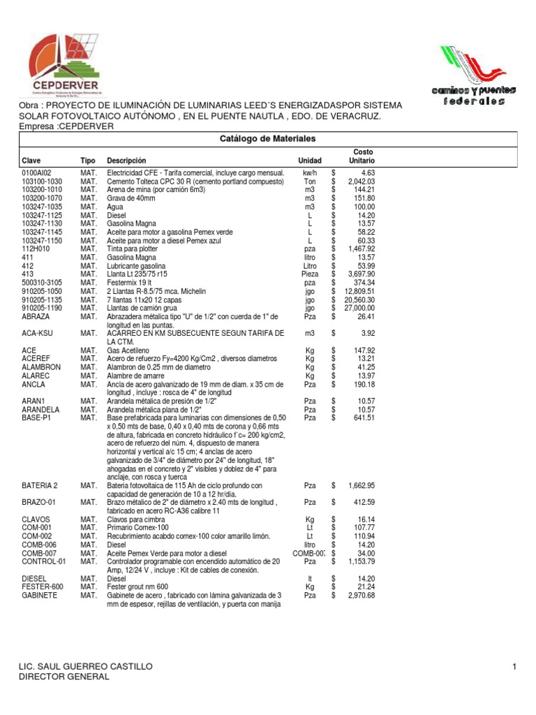 Catálogo de Materiales | Descargar gratis PDF | Industrias | Energía y ...