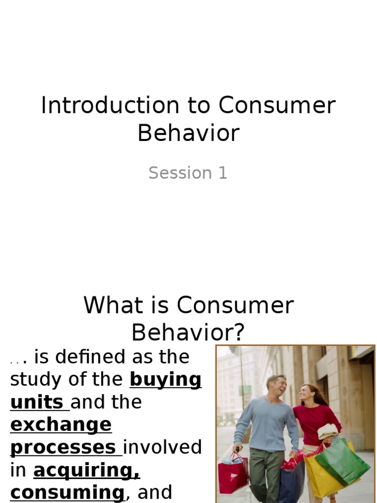 Comprehensive: Introduction To Consumer Behavior | PDF | Consumer ...