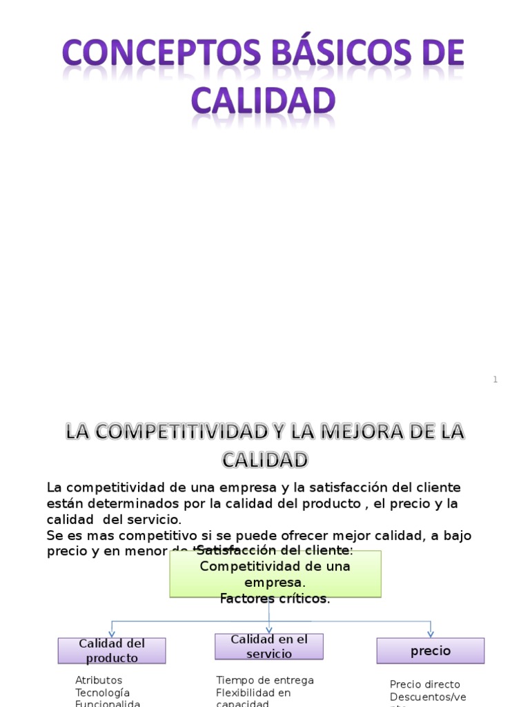 Conceptos de Calidad | PDF | Competitividad | Calidad (comercial)