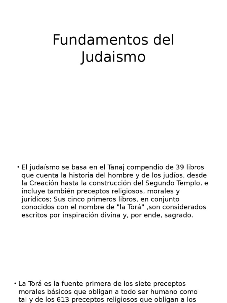 Fundamentos Del Judaismo | PDF | Tora | Judios