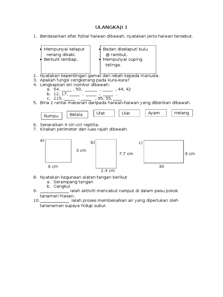 Latihan Amalan Bahasa Melayu | PDF