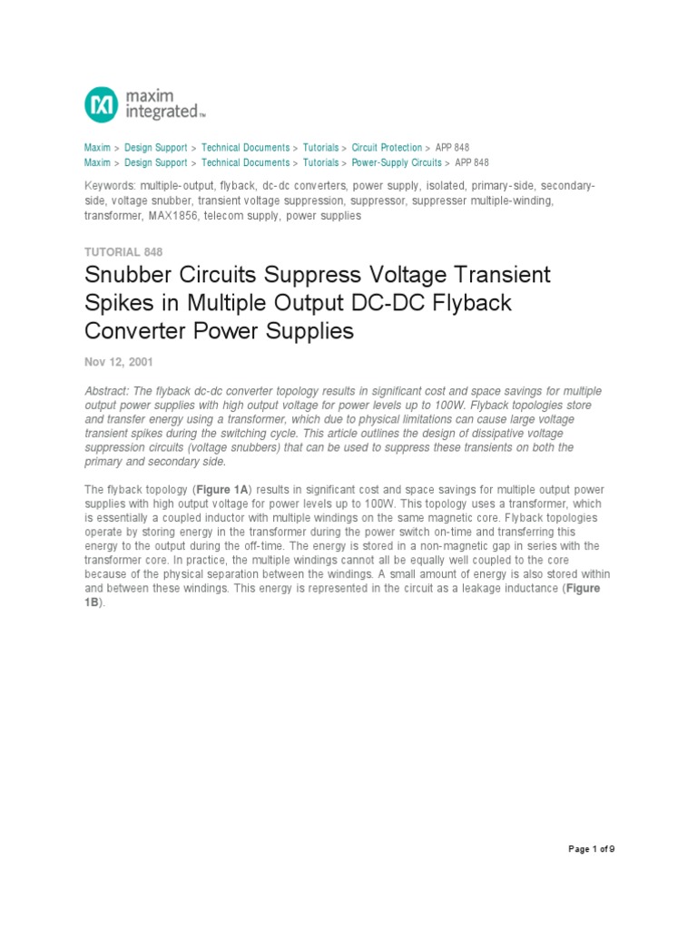 AN848 Dynamic | PDF | Capacitor | Passivity (Engineering)