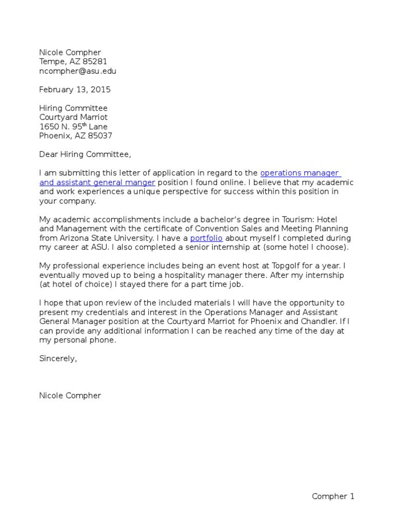 Coverletter | PDF | Career & Growth