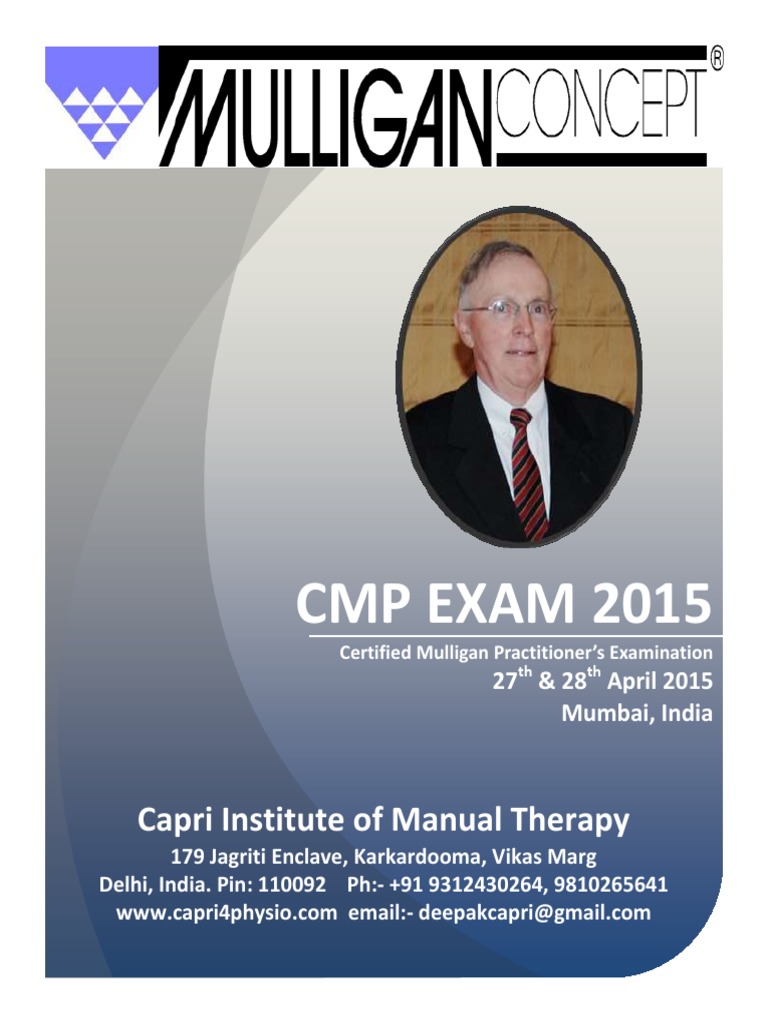 CMP Exam 2015 | PDF | Physical Therapy | Test (Assessment)