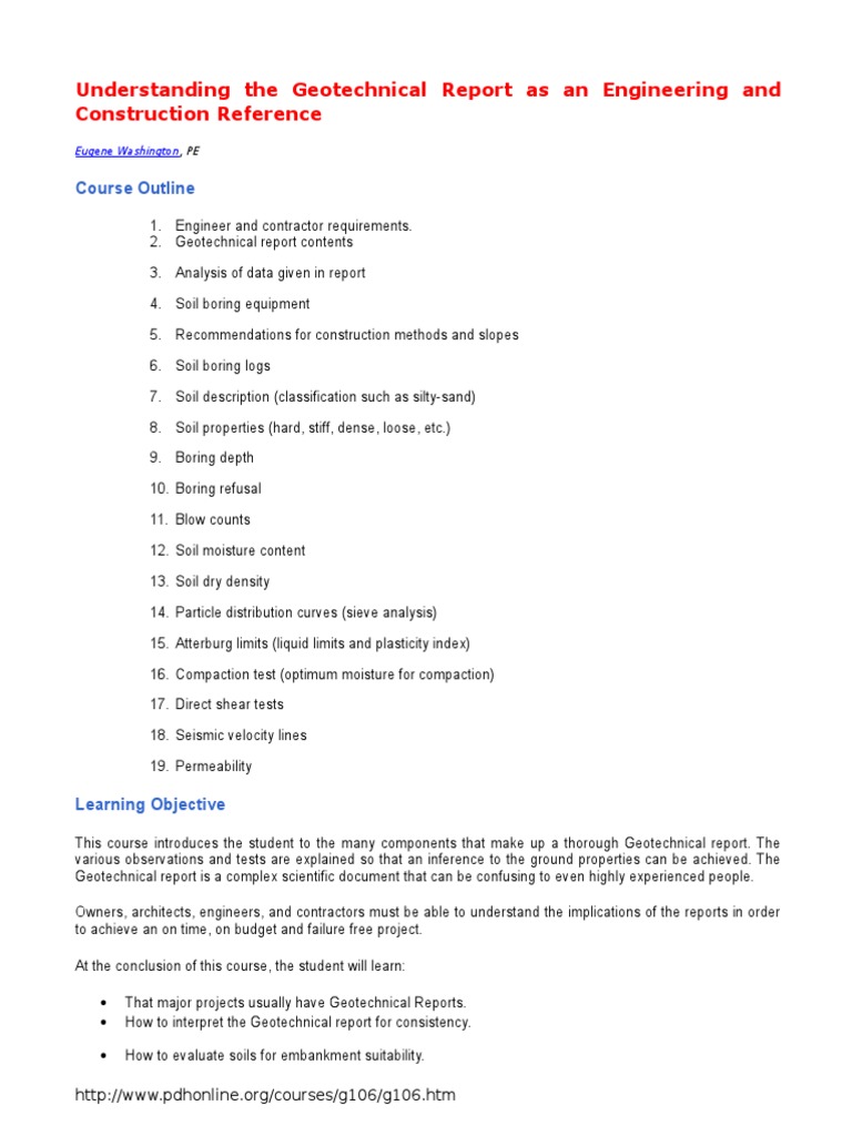 Understanding Geotechnical Report(Soil Test Report) | Geotechnical ...