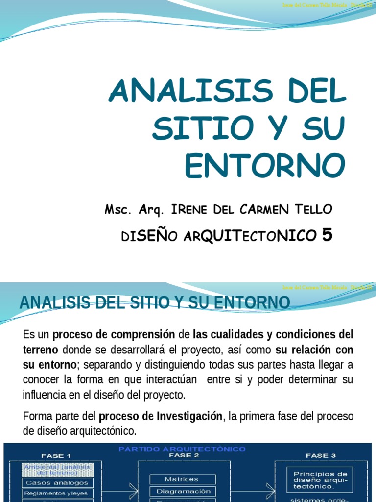 D5 - Analisis Del Sitio y Entorno - 2do Sem 14 - Irene Tello IV | PDF | Entorno natural | Science