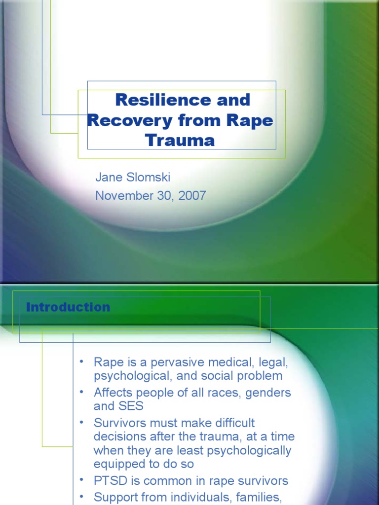 Resilience and Recovery From Rape Trauma | PDF | Rape | Psychological ...