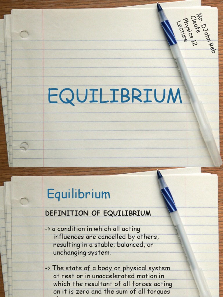 Equilibrium Powerpoint Physics 12 Lecture | PDF | Suspension (Vehicle ...