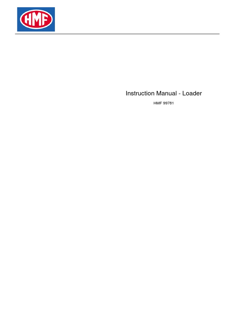 Instruction Manual Loader 99781 PDF | PDF | Loader (Equipment) | Valve