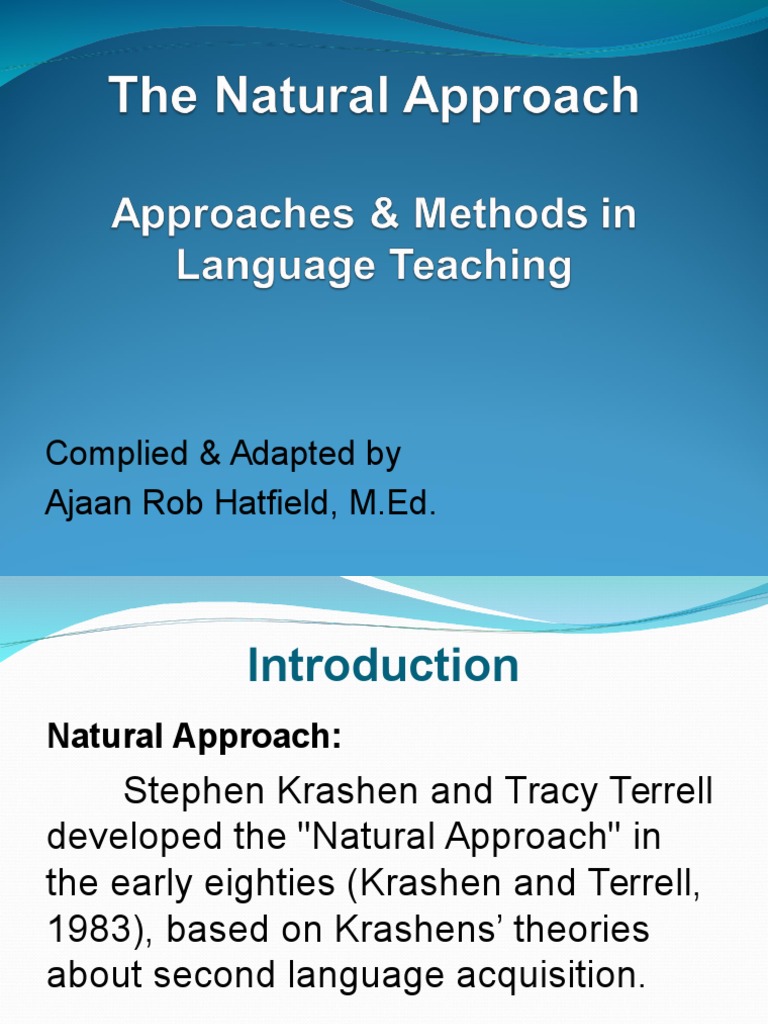 Understanding the Natural Approach | PDF | Language Acquisition ...
