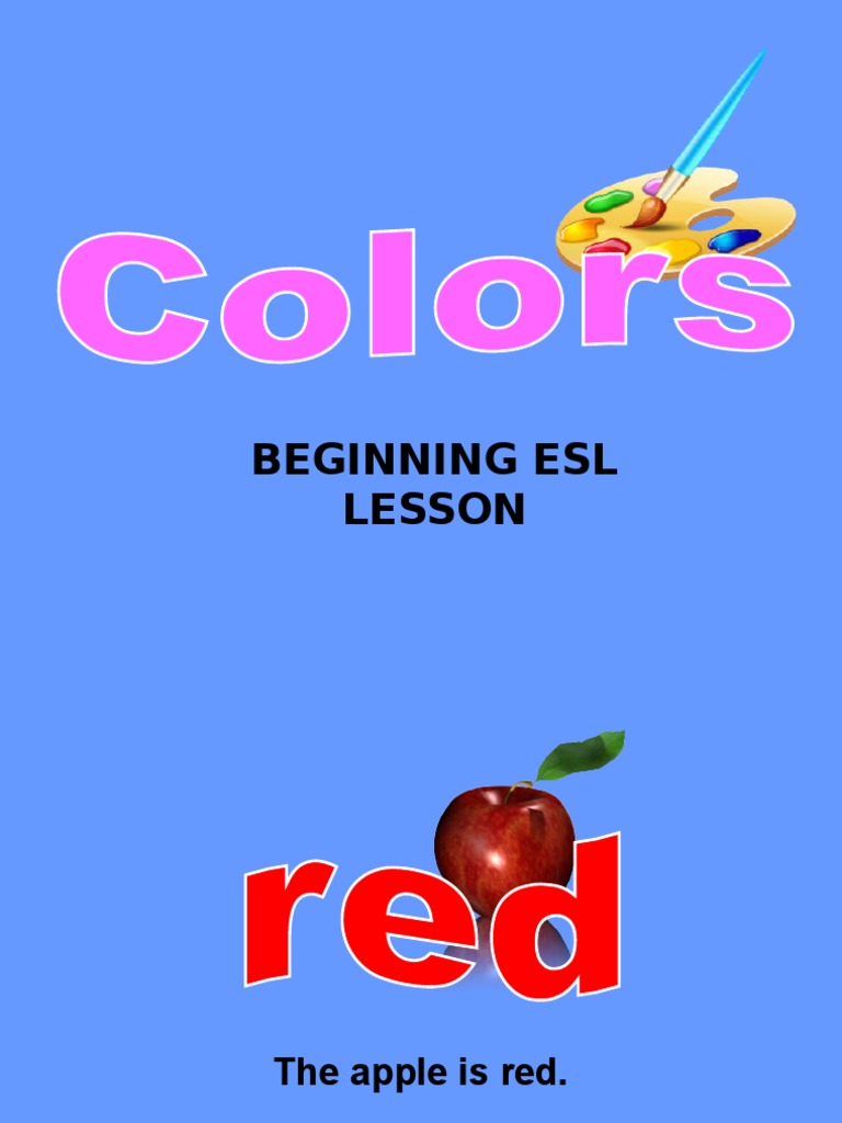 Colors Esl Powerpoint 121106093234 Phpapp02 | PDF