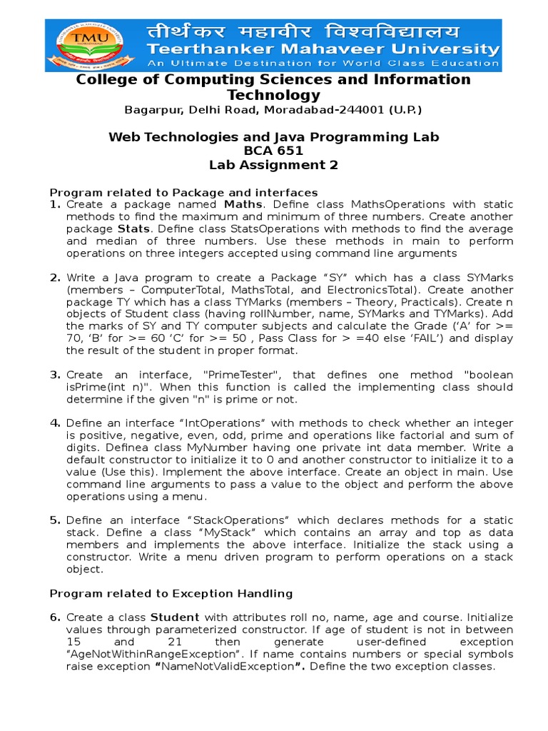 Java Assignment | Download Free PDF | Method (Computer Programming) | Constructor (Object ...