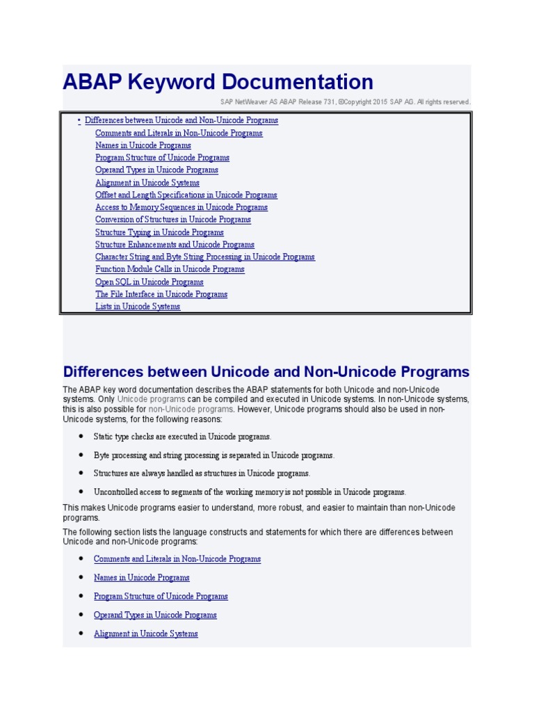 Differences Between Unicode and Non-Unicode Programs | PDF | String (Computer Science) | Data Type