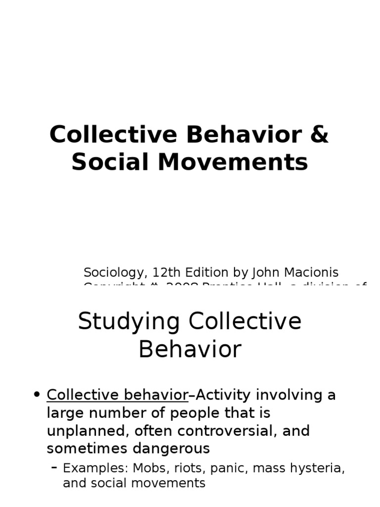 Chapter23 Collective Behavior & Social Movements | PDF | Social ...