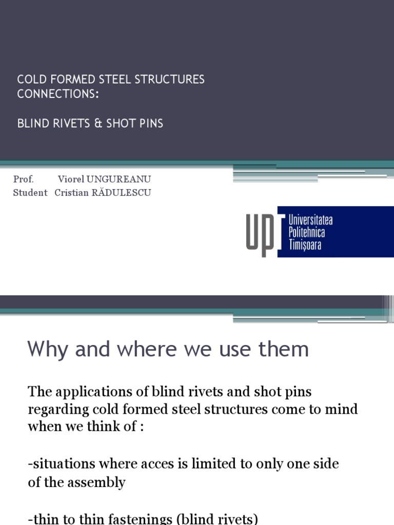 Blind Rivets and Shot Pins | Download Free PDF | Rivet | Manmade Materials