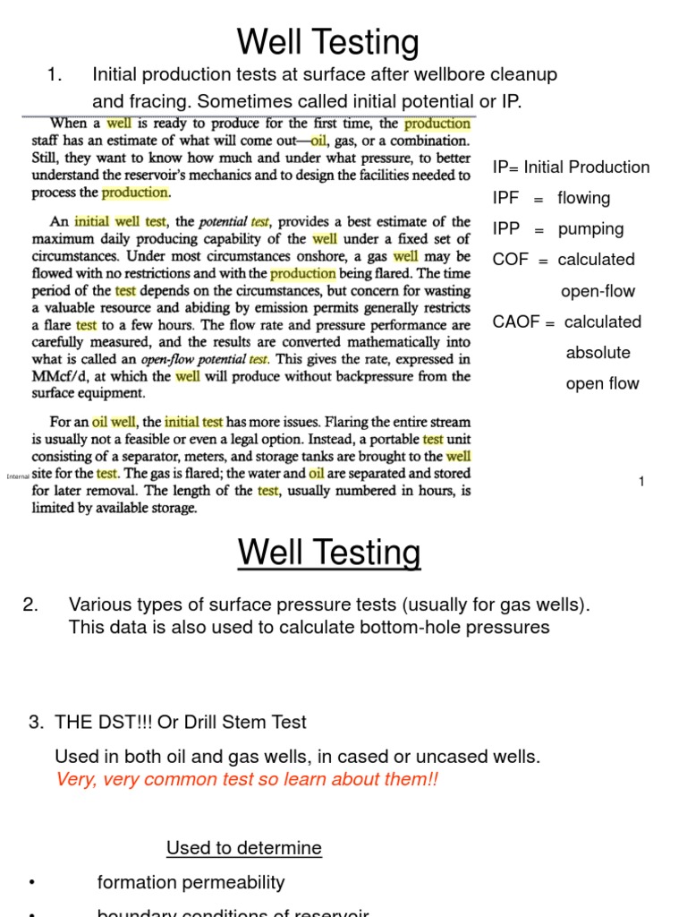 CH 1 Welltesting (DST) | PDF | Petroleum Reservoir | Pressure