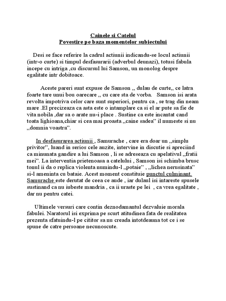 Cainele Si Catelul | PDF