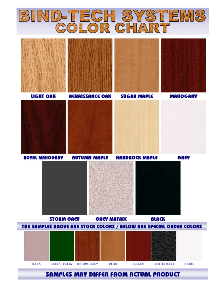 Stock and Special Order Color Samples | PDF