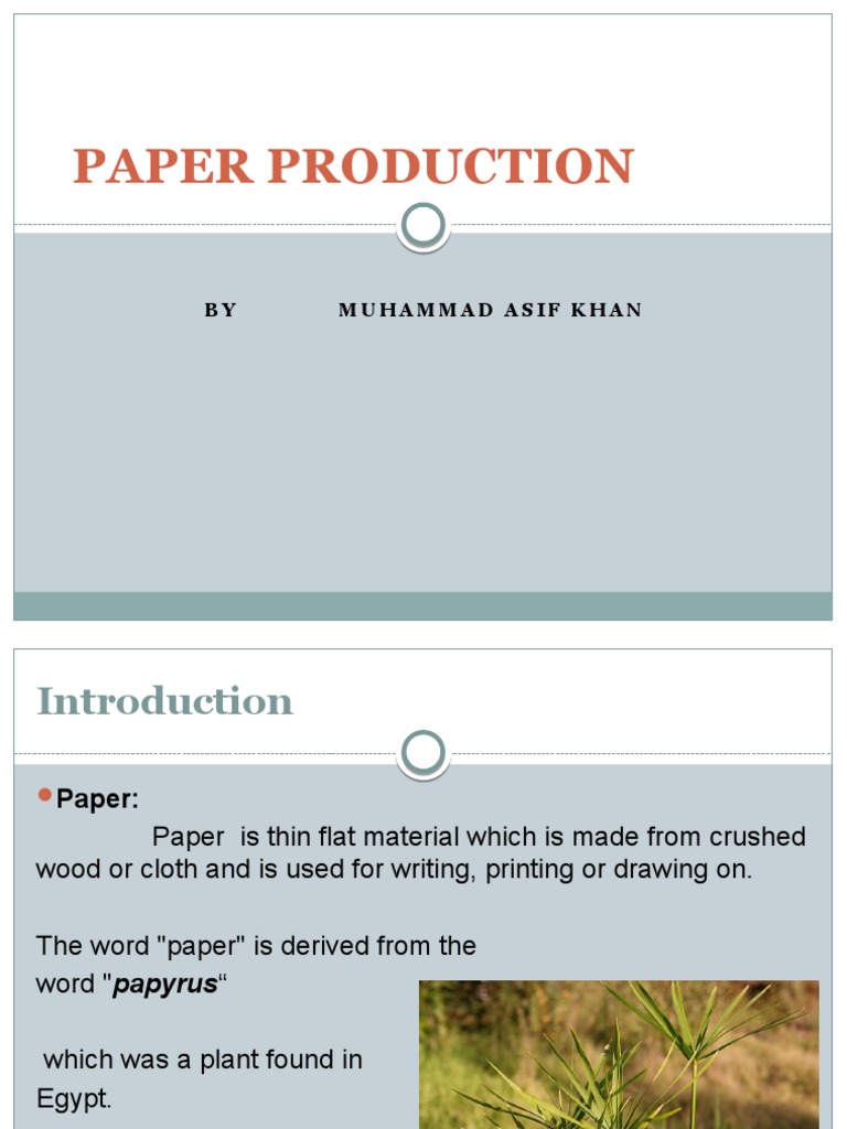 Paper Manufacturing Process | Paper | Crafts