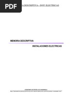 4.-Memoria Descriptiva Electricas Conache | PDF | Cobre | Enchufes y tomas de corriente alterna