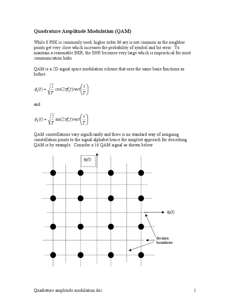 Quadrature Amplitude Modulation | PDF | Modulation | Radio