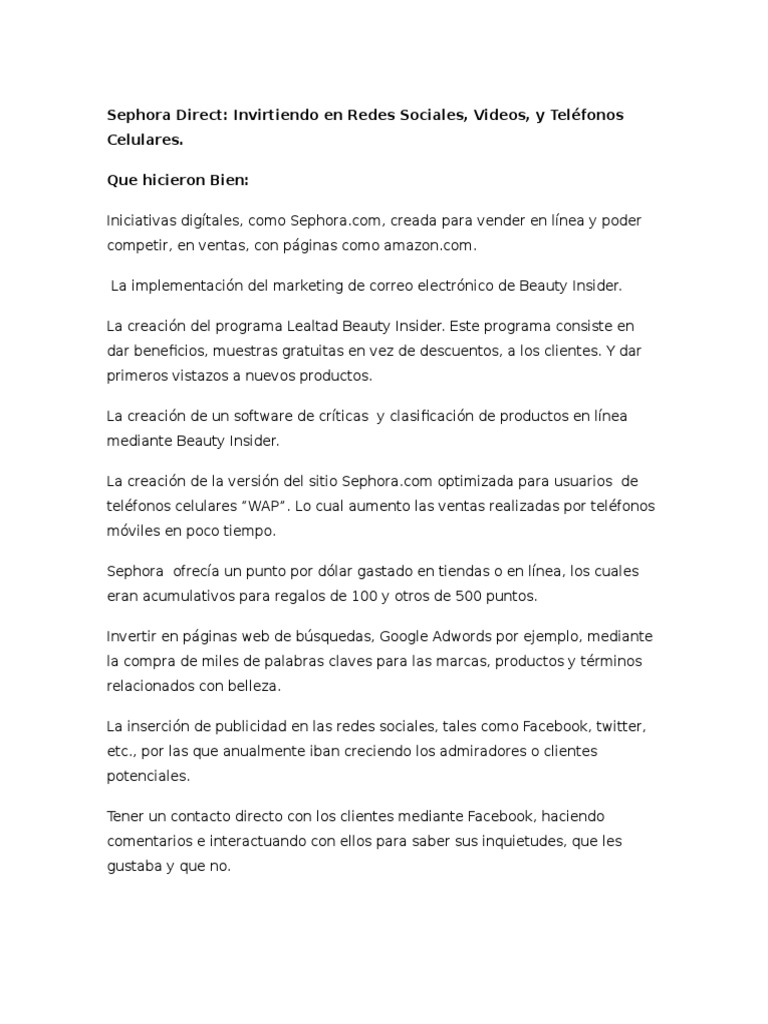 Sephora Direct | PDF