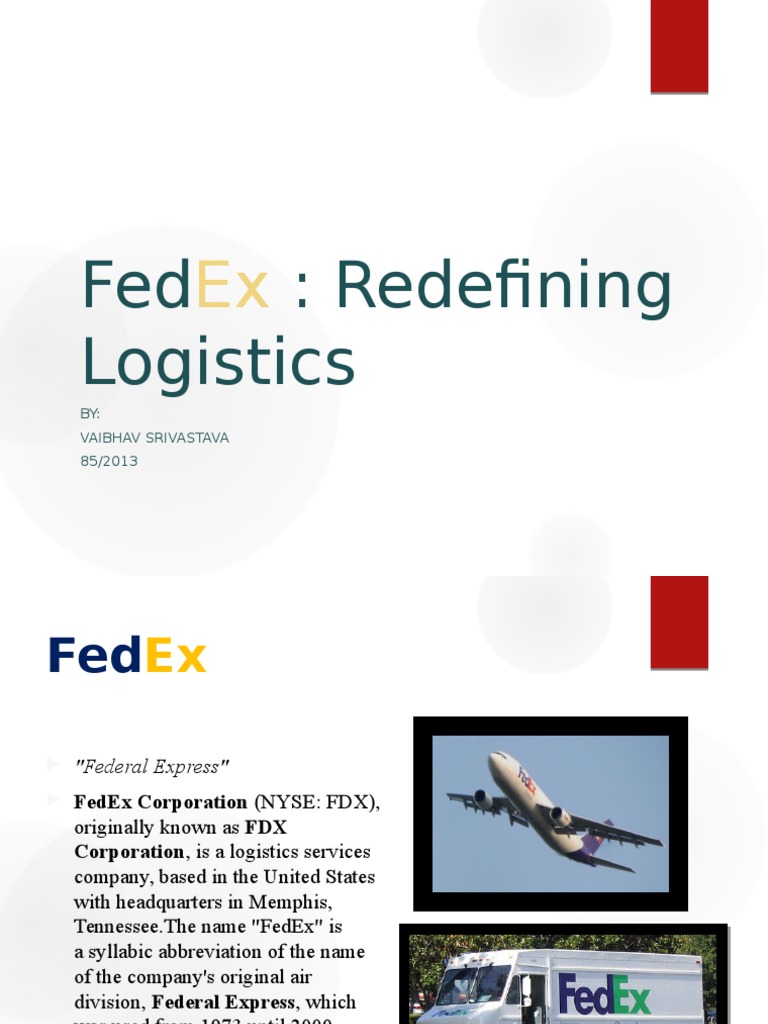 FedEx: Comprehensive Logistics Overview | PDF | Fed Ex | Electronic ...