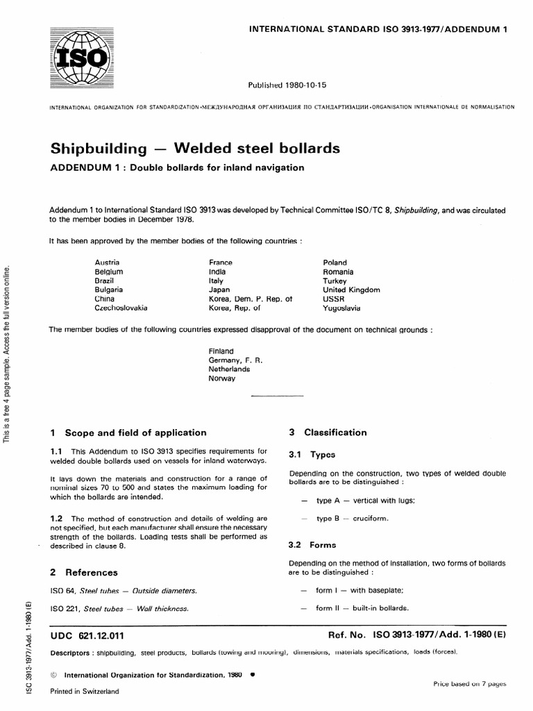 ISO - 3913 1977 Add - 1 1980 | PDF | International Organization For Standardization | Welding
