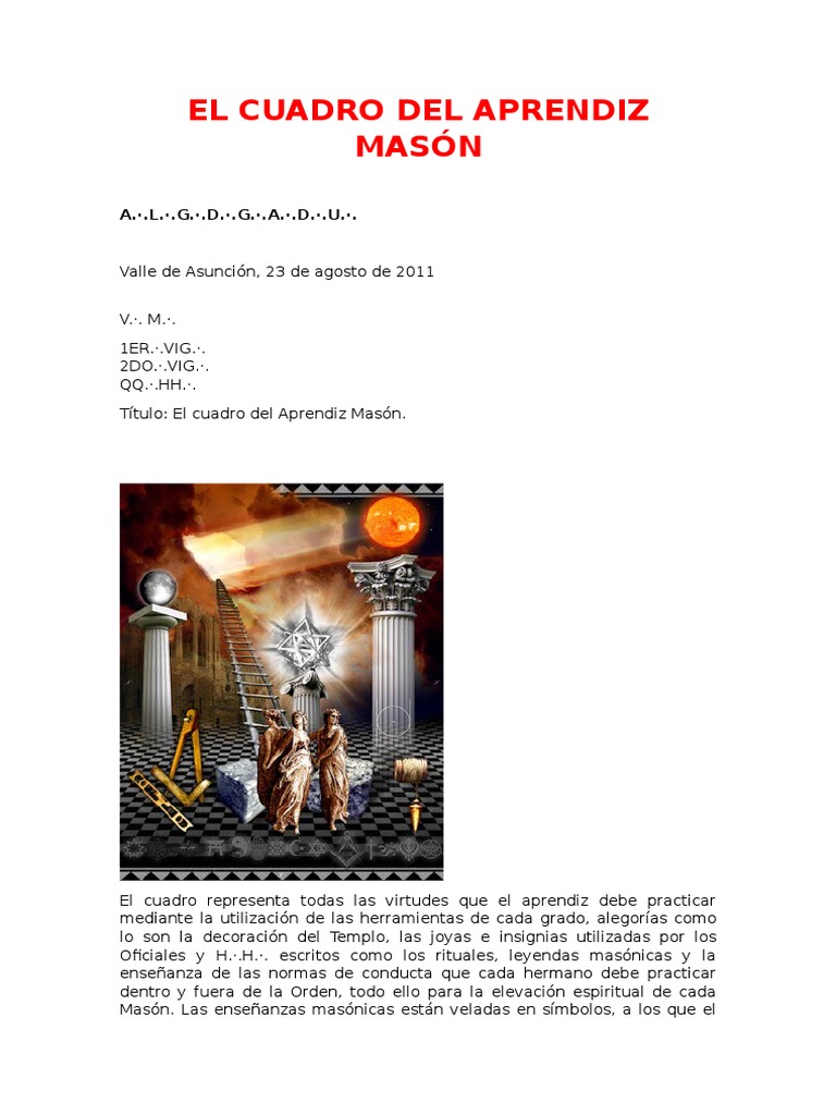 Cuadro del Aprendiz Masón | PDF | Karma | Dualismo