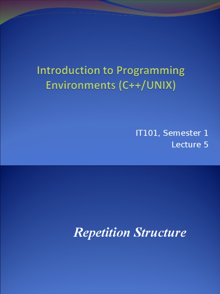 Lecture 05 Loops 2014 Pdf Control Flow Boolean Data Type