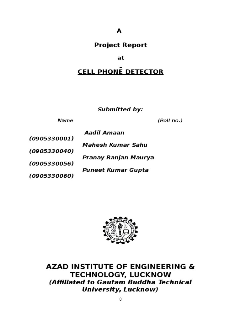 Cell Detector Report | PDF