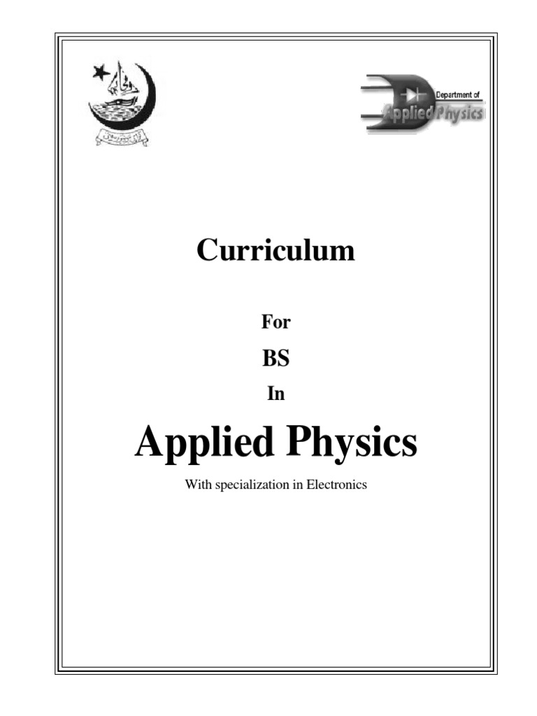 B.S. Applied Physics Curriculum Outline | PDF | Numerical Analysis ...
