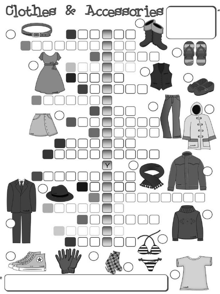 Clothes and Accessories Crossword | PDF
