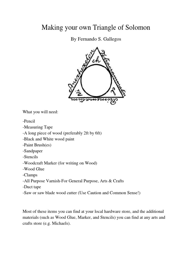 Triangle of Solomon | PDF