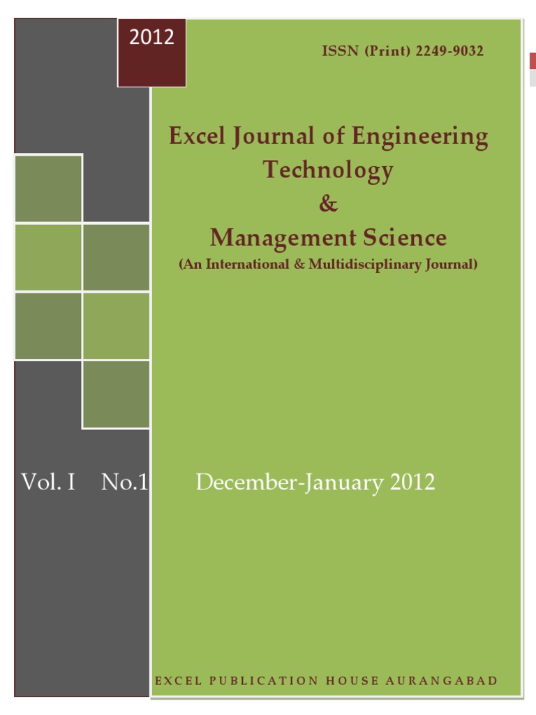 Excel Journal of Engineering Technology & Manaement Science | PDF ...