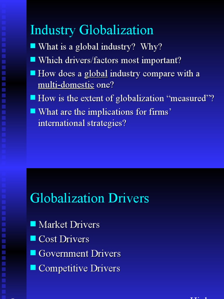 Globalization Drivers | Globalization | Banks