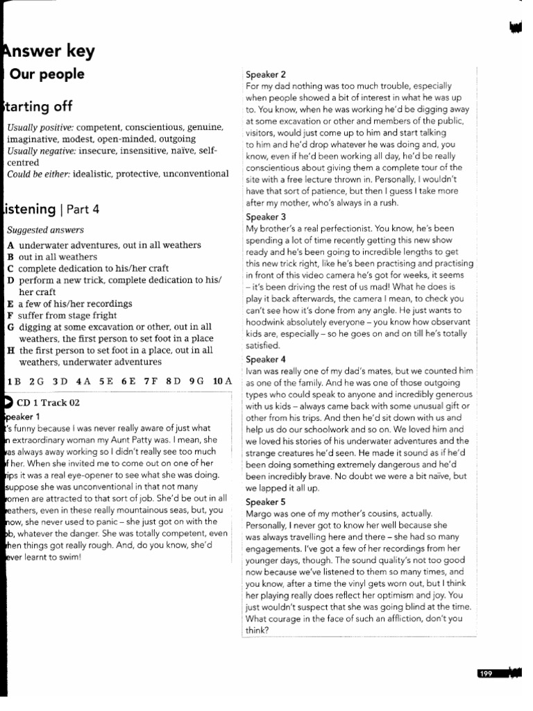 Answer Key SB Complete Adv | PDF