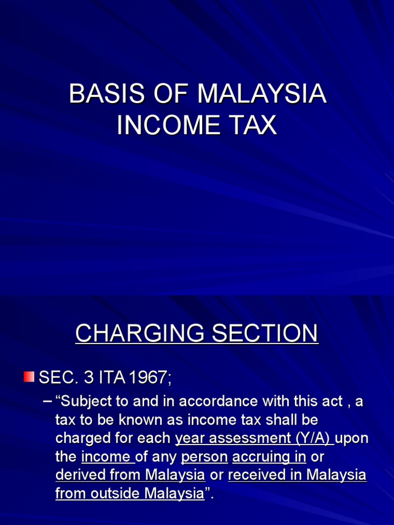 Basis of Malaysia Income Tax | PDF | Double Taxation | Taxpayer