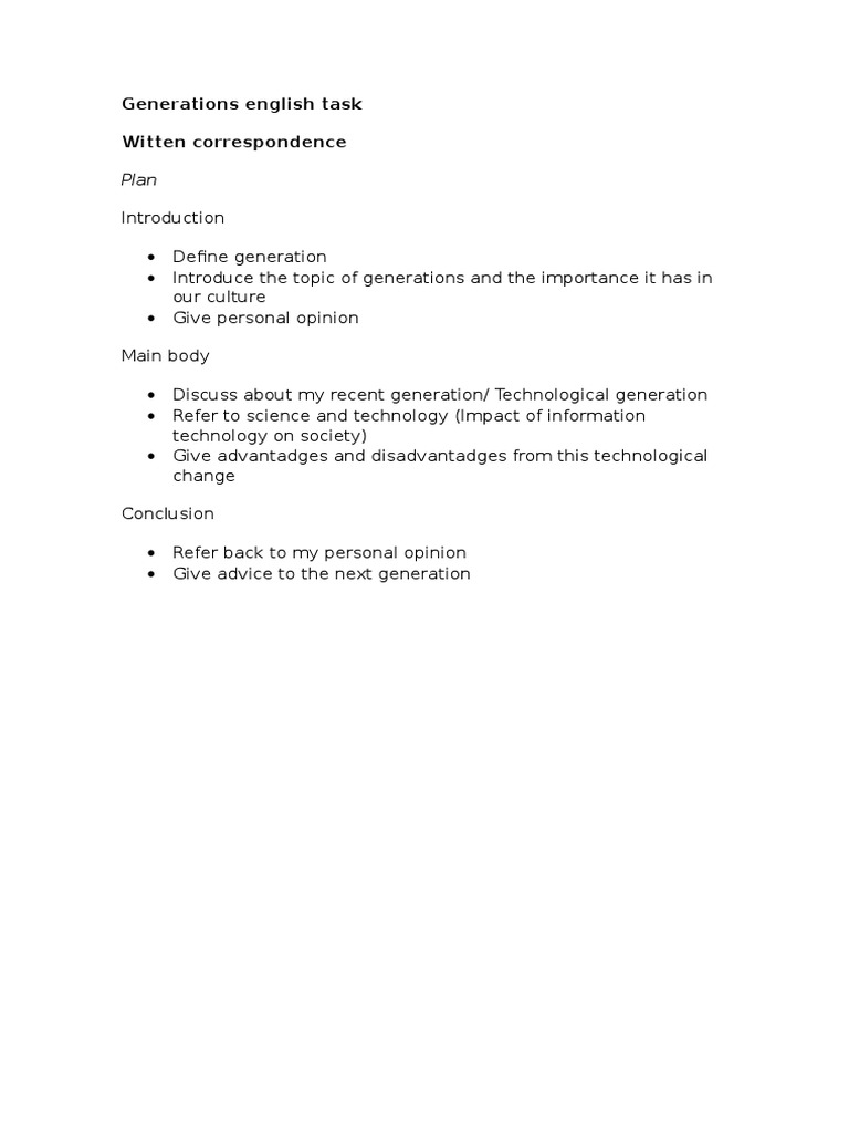 Generations English Task | PDF | Sustainable Development | Internet