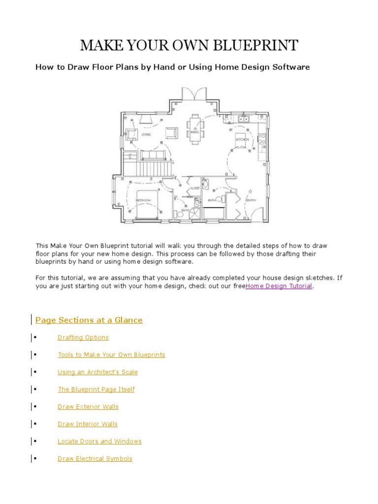 Make Your Own Blueprint | PDF | Technical Drawing | Framing (Construction)