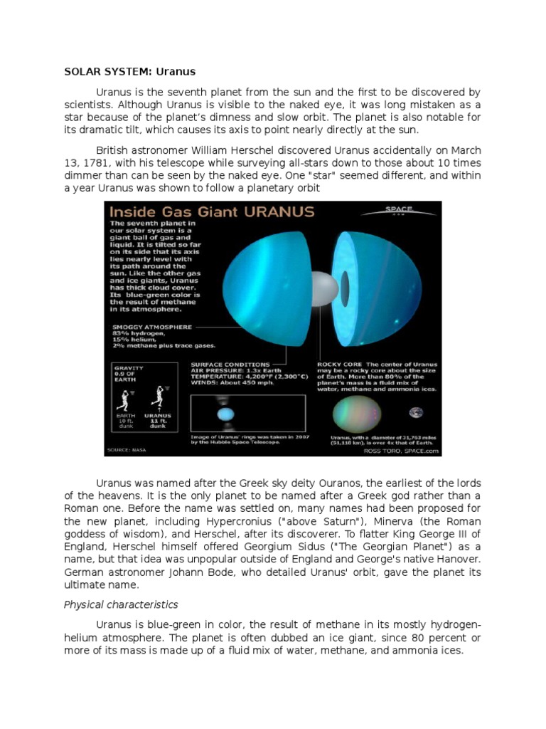 Uranus | PDF | Uranus | Planets
