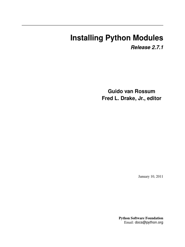 Installing Python Modules | PDF