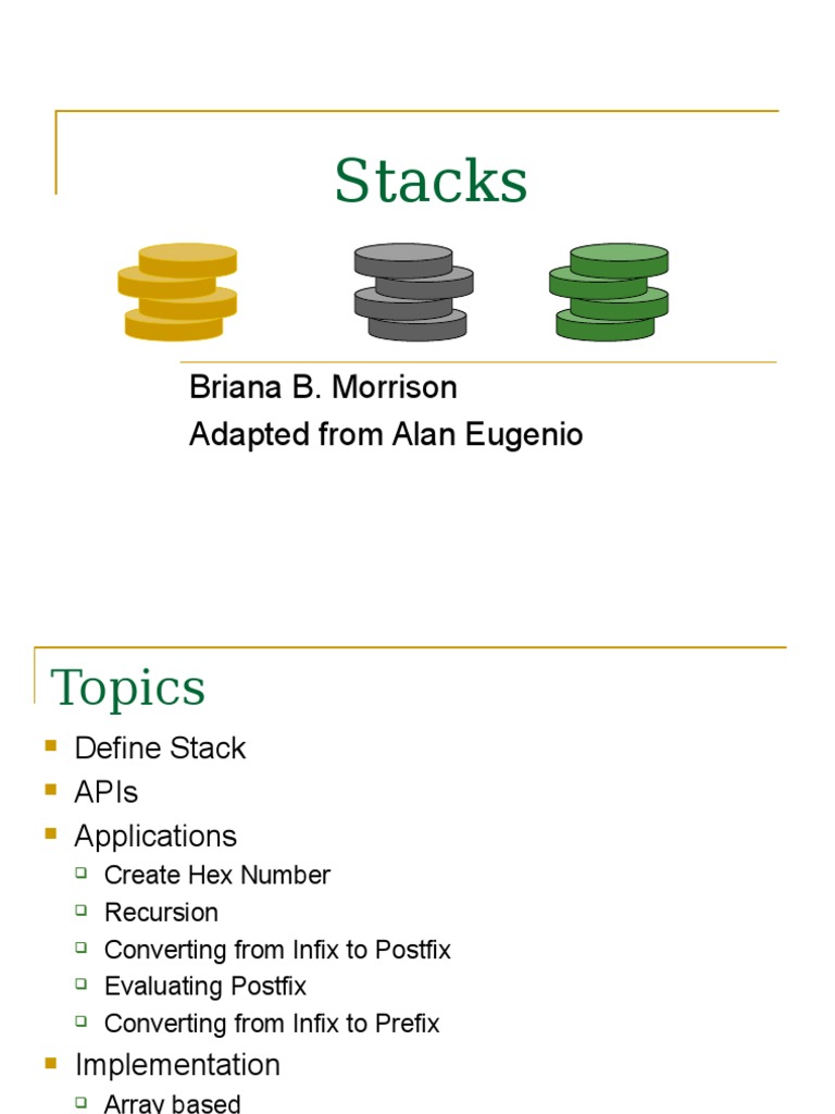 Stacks Infix Postfix | PDF | Subroutine | Parameter (Computer Programming)
