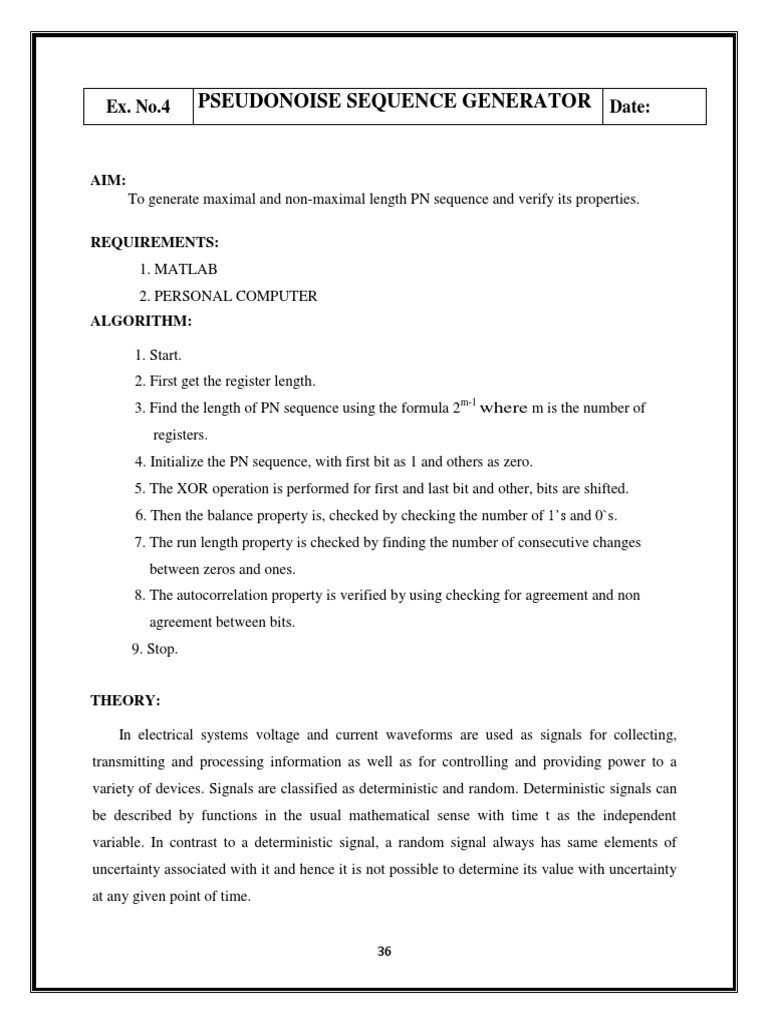 Pn Sequence Generator Pdf Pdf Randomness Bit
