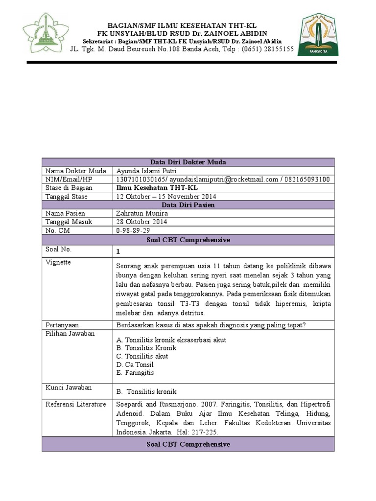 Vignette THT | PDF | Kesehatan Holistik