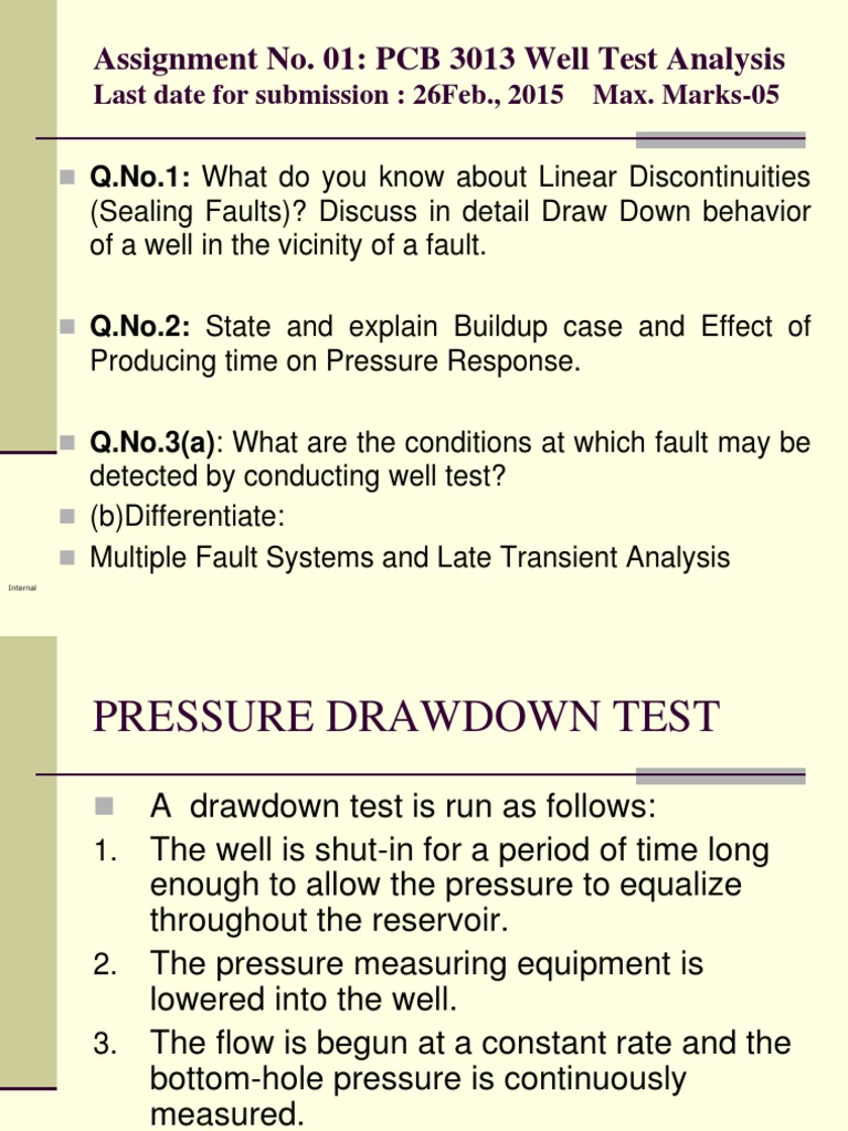pressure drawdown test | Petroleum Reservoir | Pressure