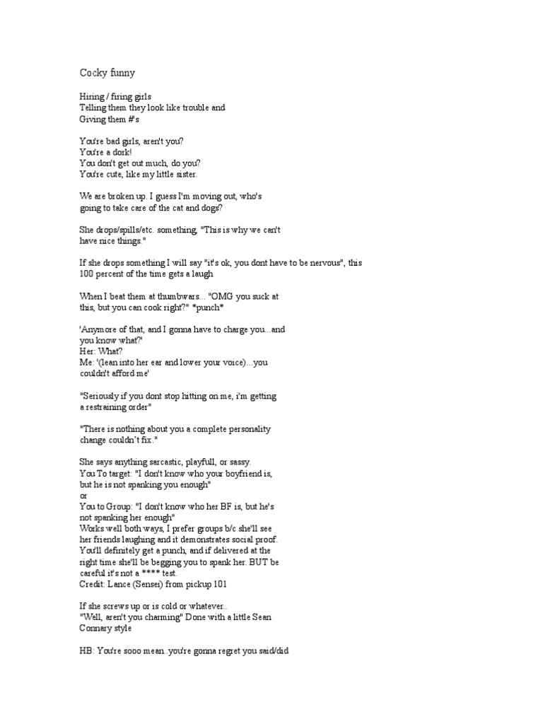 Cocky Funny | PDF | Leisure