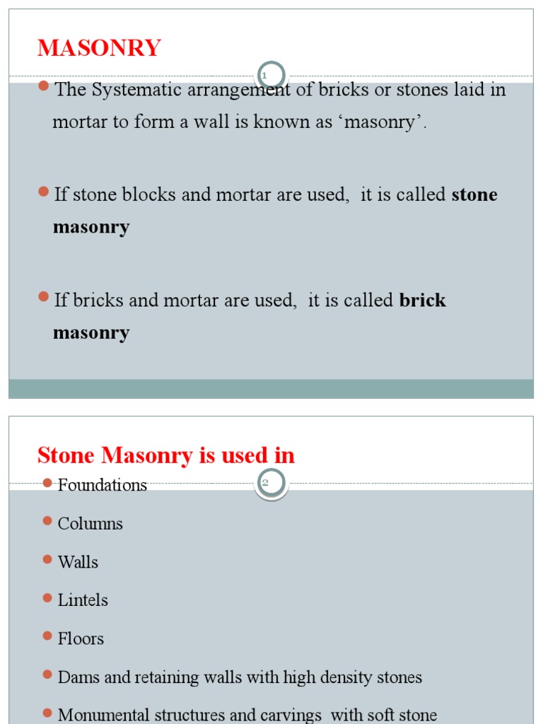 Masonry Work | PDF | Masonry | Brick