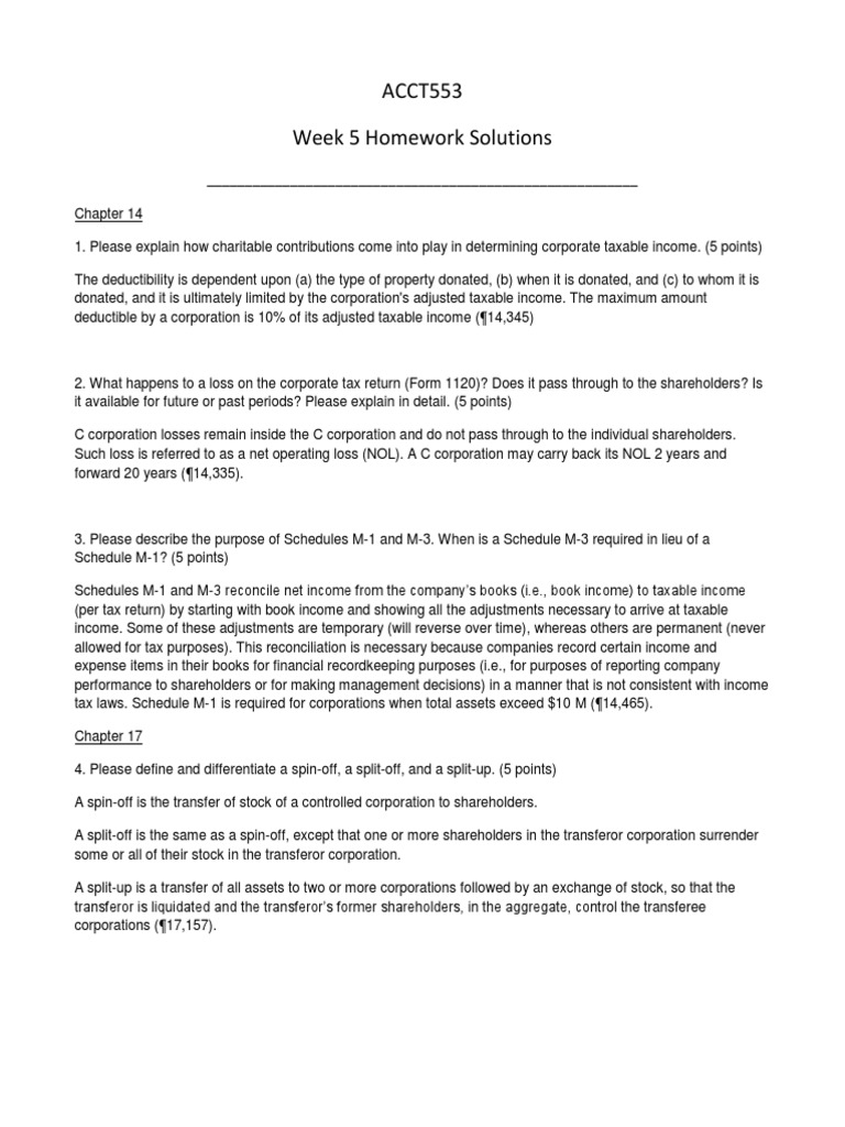 Week 5 Homework Solutions | PDF