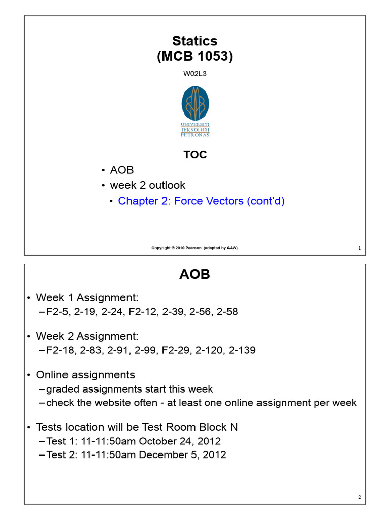 Statics - Force Vector 3 | PDF | Euclidean Vector | Angle